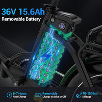 BK6S L1 Folding Electric Bike 36V 15.6Ah 70-150km City Ebike | HITWAY ...