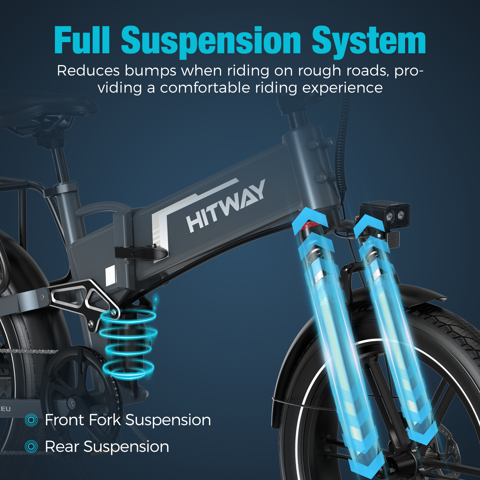 HITWAY BK10S PRO Folding E-Bike Full Suspension Samsung Battery 720Wh ...